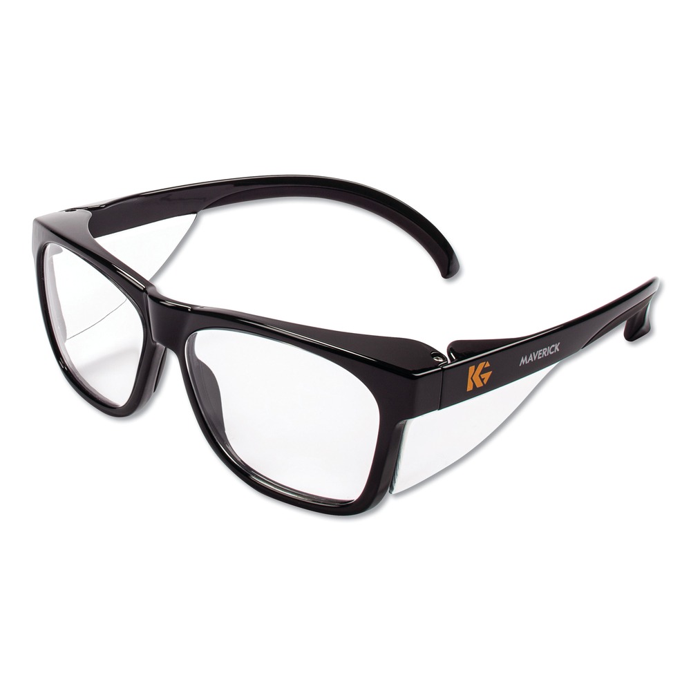 Ansell Maverick Safety Glasses - Black Polycarbonate Frame, Clear Lens ...