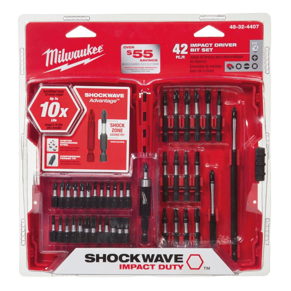 Milwaukee 48-32-4407 42-Piece Shockwave Impact-Duty Bit Set | CPO Outlets