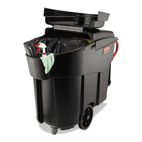 rectangular black bin