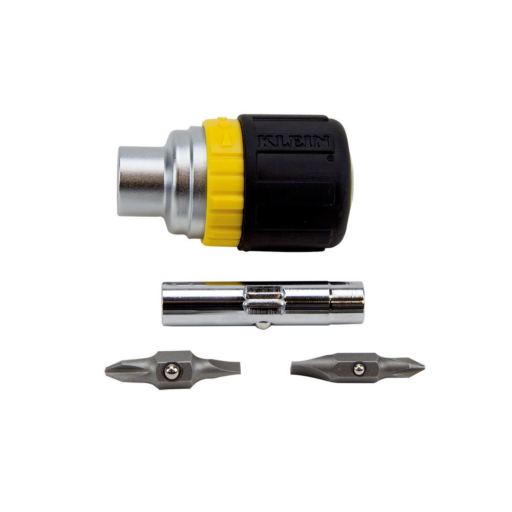 Klein Tools 6-in-1 Multi-Bit Ratcheting Screwdriver - 32593 - Power ...