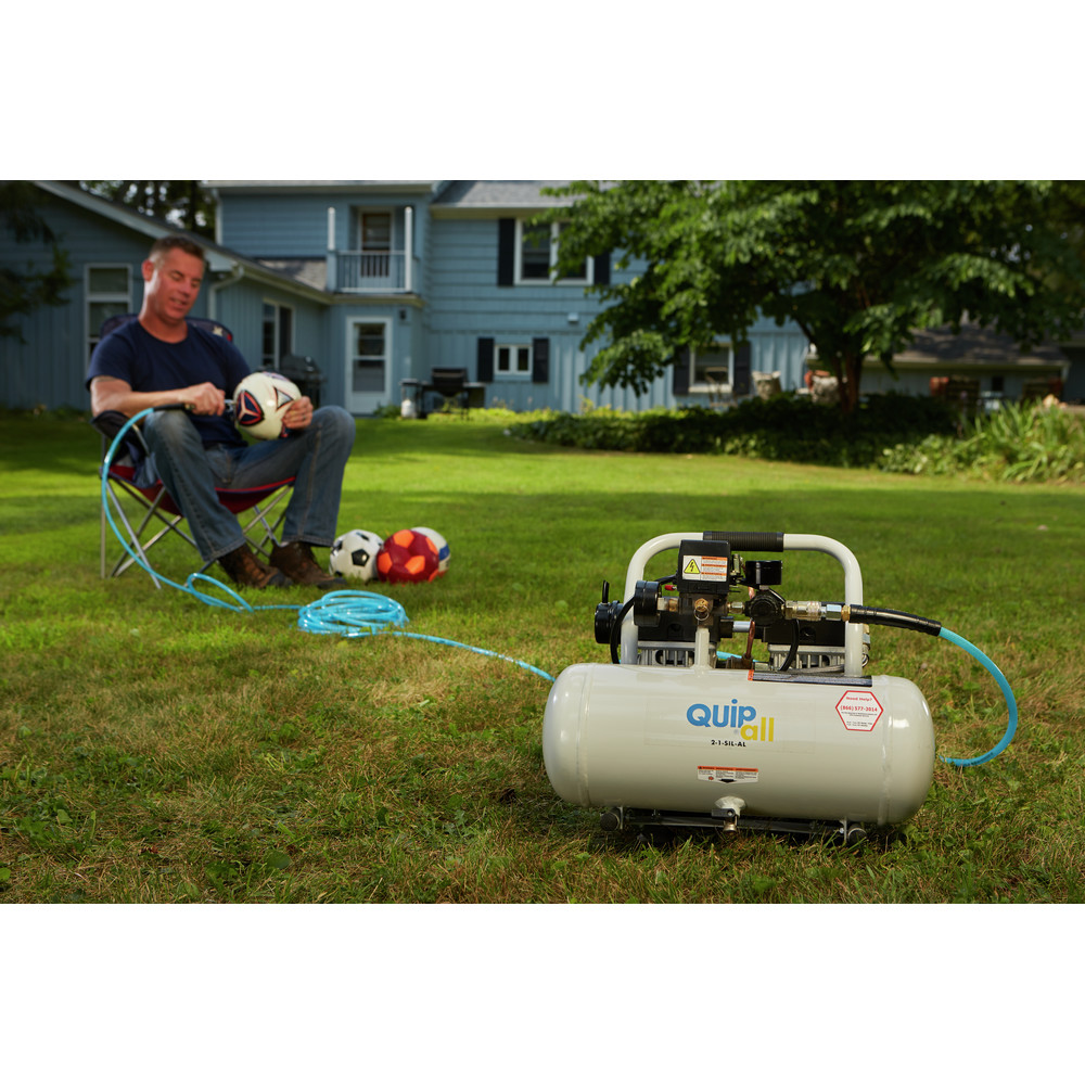 Quipall 1 HP 2 Gallon Oil-Free Hotdog Air Compressor