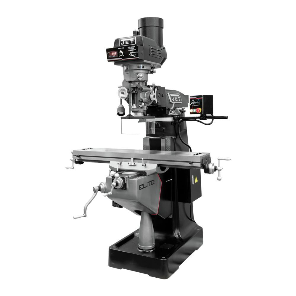 JET JT9-894352 EVS-949 Mill with 2-Axis Newall DP700 DRO and X-Axis JET ...