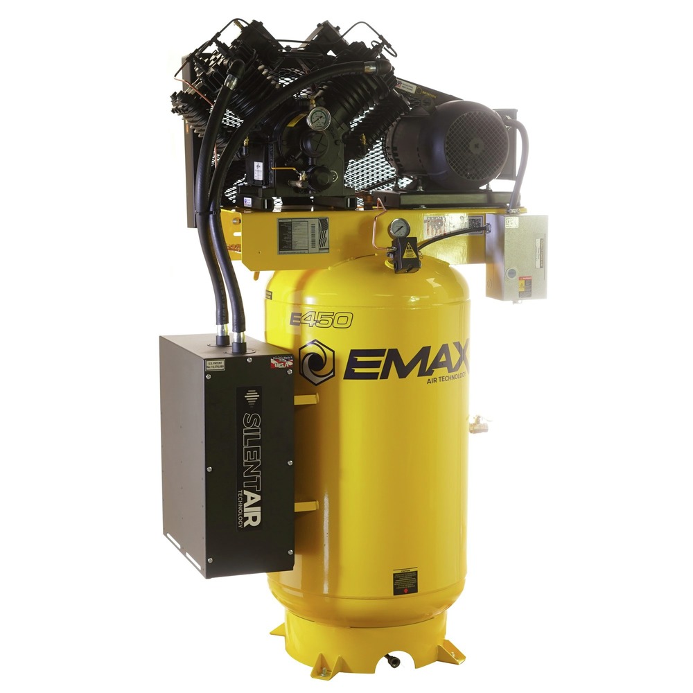 EMAX E450 Series 7.5 HP 80 gal. 2 Stage Pressure Lubricated 3-Phase 31 ...
