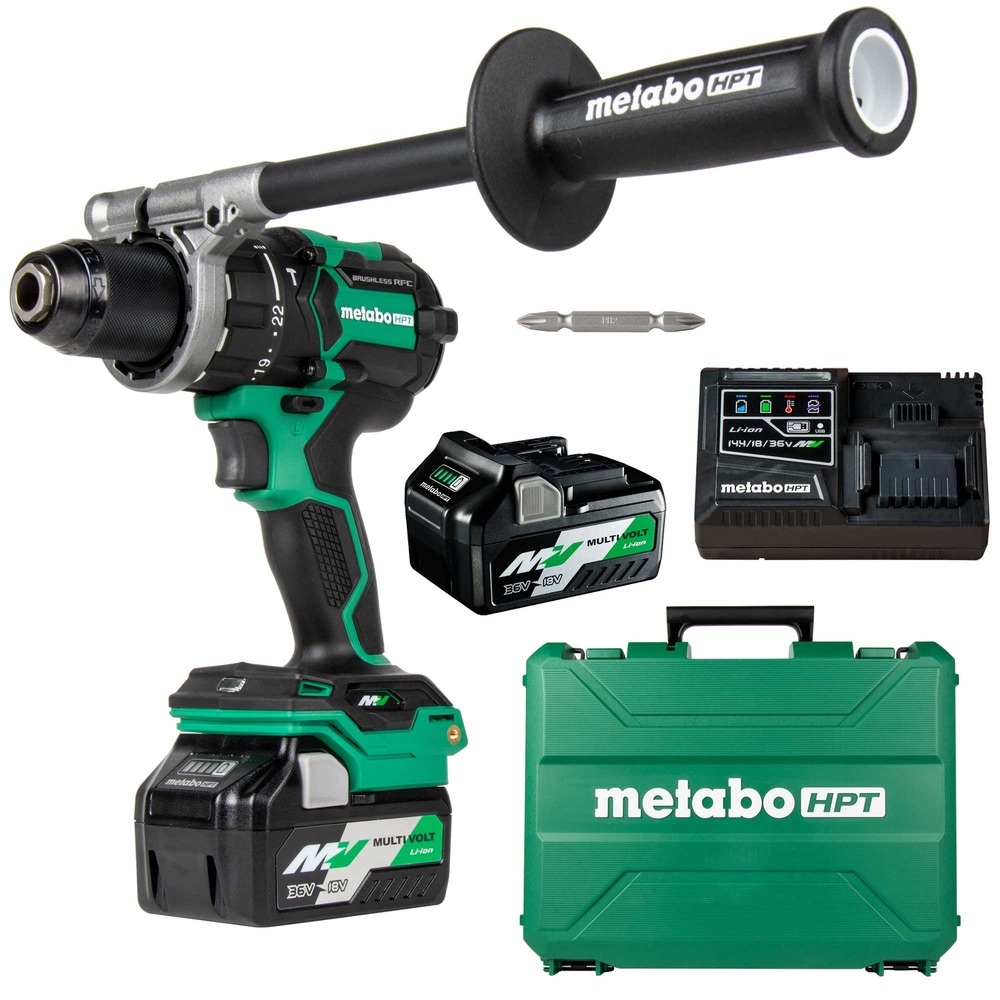 Metabo HPT 36V MultiVolt Brushless Lithium-Ion 1/2 in. Cordless Hammer ...