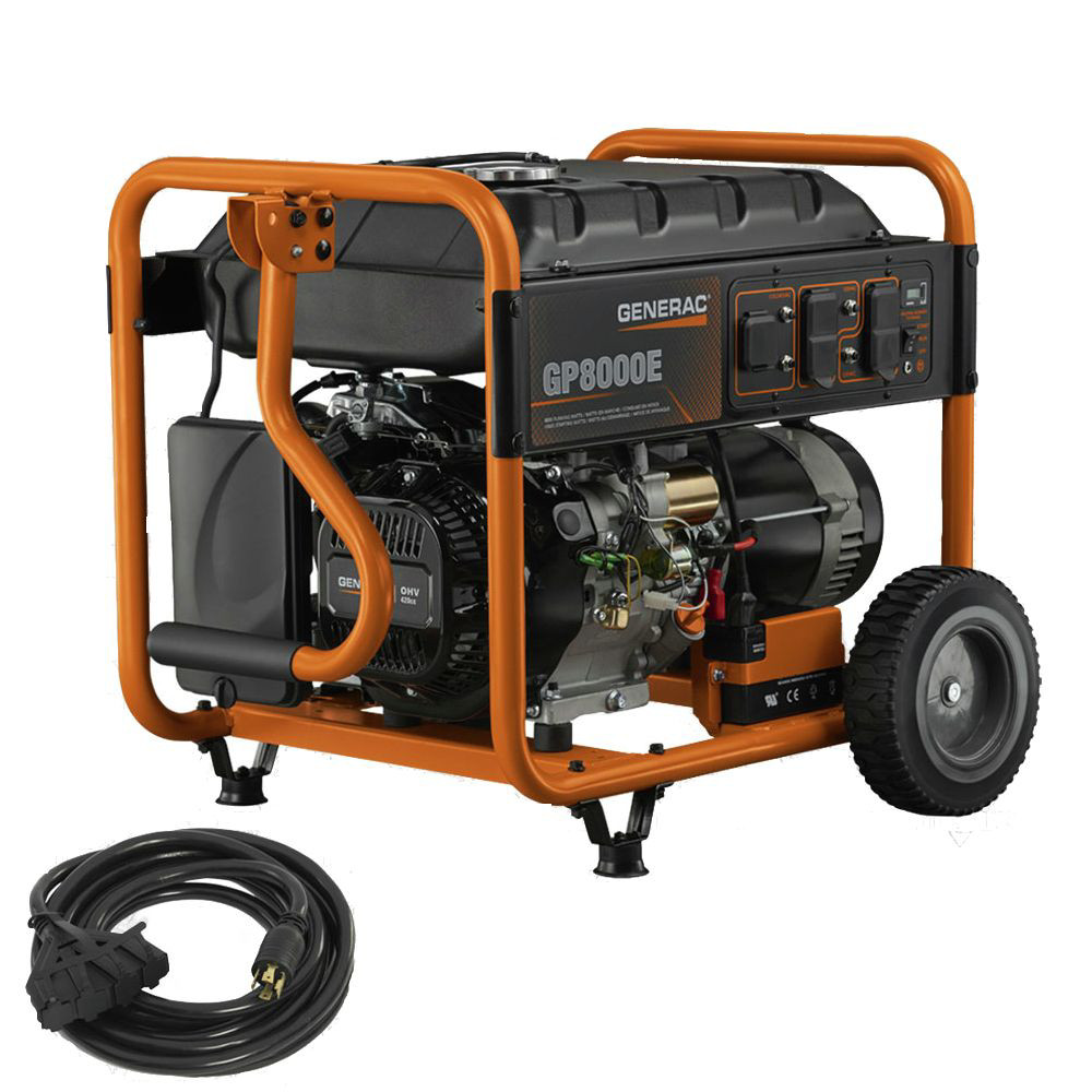 Generac 8000 Watts - Electric Start Generator with Cord