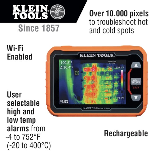 Klein Tools Rechargeable 10000 Pixels Thermal Imaging Camera with Wi-Fi