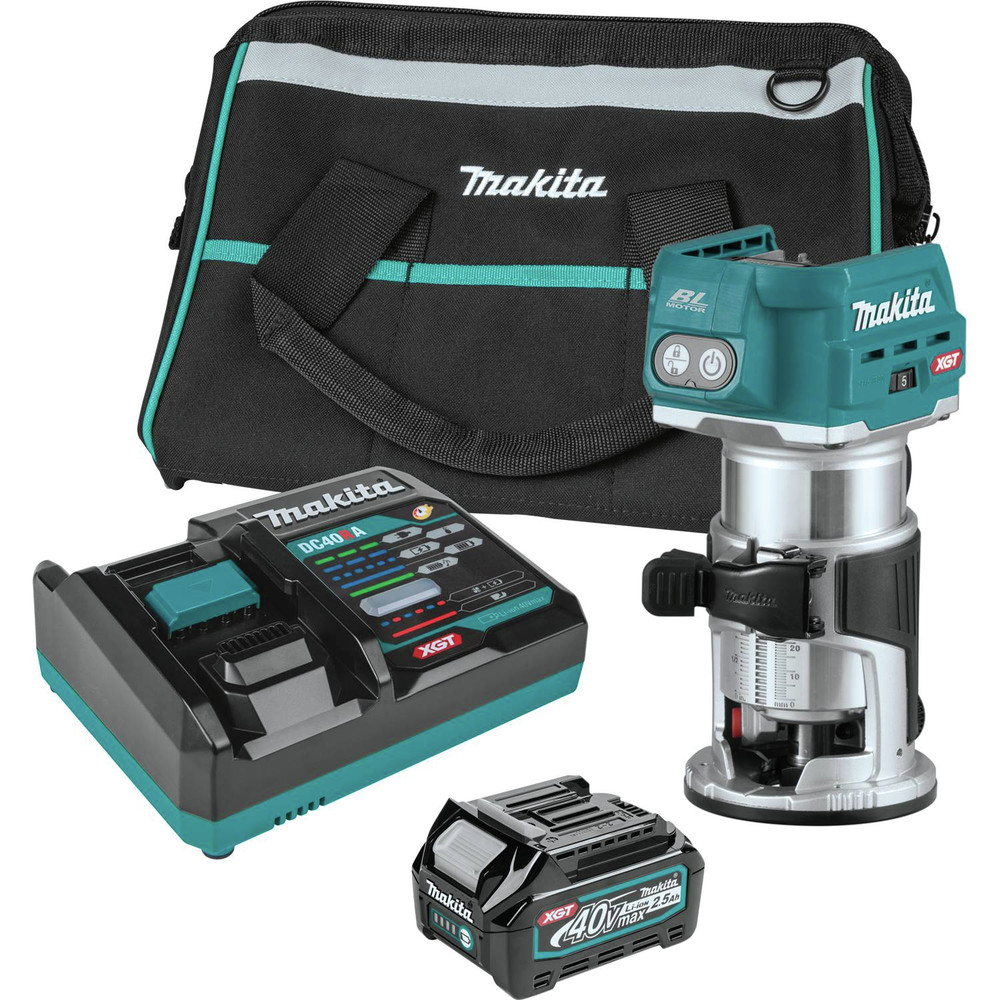 Makita 40V max XGT Brushless Lithium-Ion Cordless Compact Router Kit (2 ...