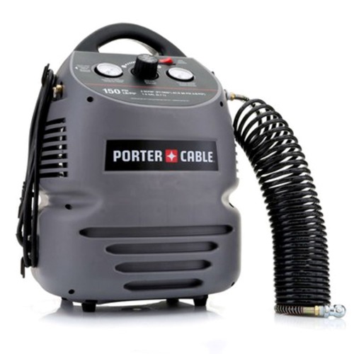 Porter Cable 0.8 HP 1.5 gal. Oil Free Fully Shrouded Air Compressor