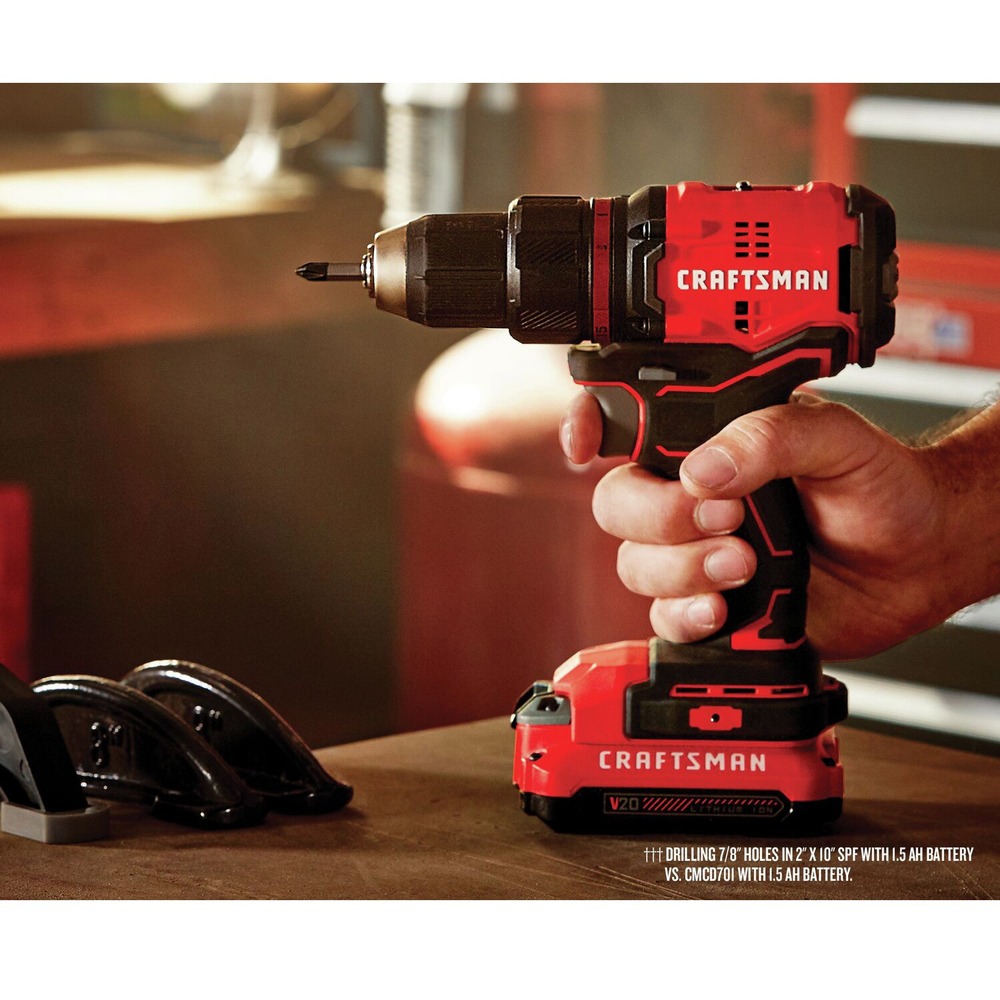 Craftsman V20 Brushless Lithium-Ion Cordless 4-Tool Combo Kit with 2 ...