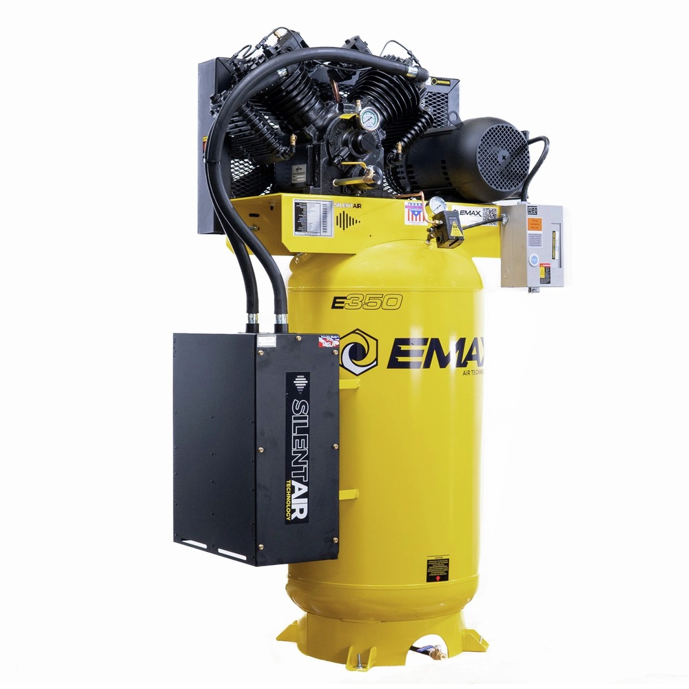 EMAX ES07V080V1 Industrial 7.5 HP 80 gal Oil-Lube Stationary Air ...