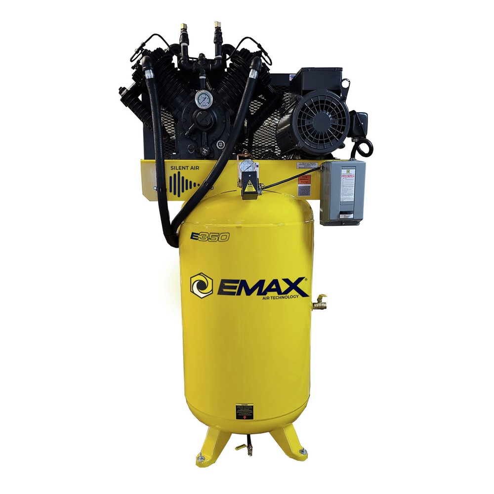 EMAX ES07V080V1 Industrial 7.5 HP 80 gal Oil-Lube Stationary Air ...
