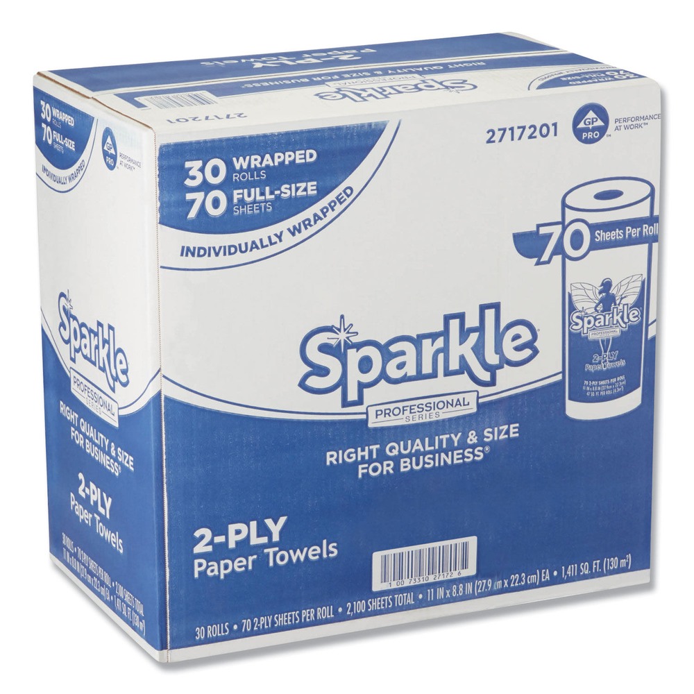 GPP 2717201 70-Pc/ROL, 30 ROL/CT Sparkle Prof Series Paper Towels - WT ...