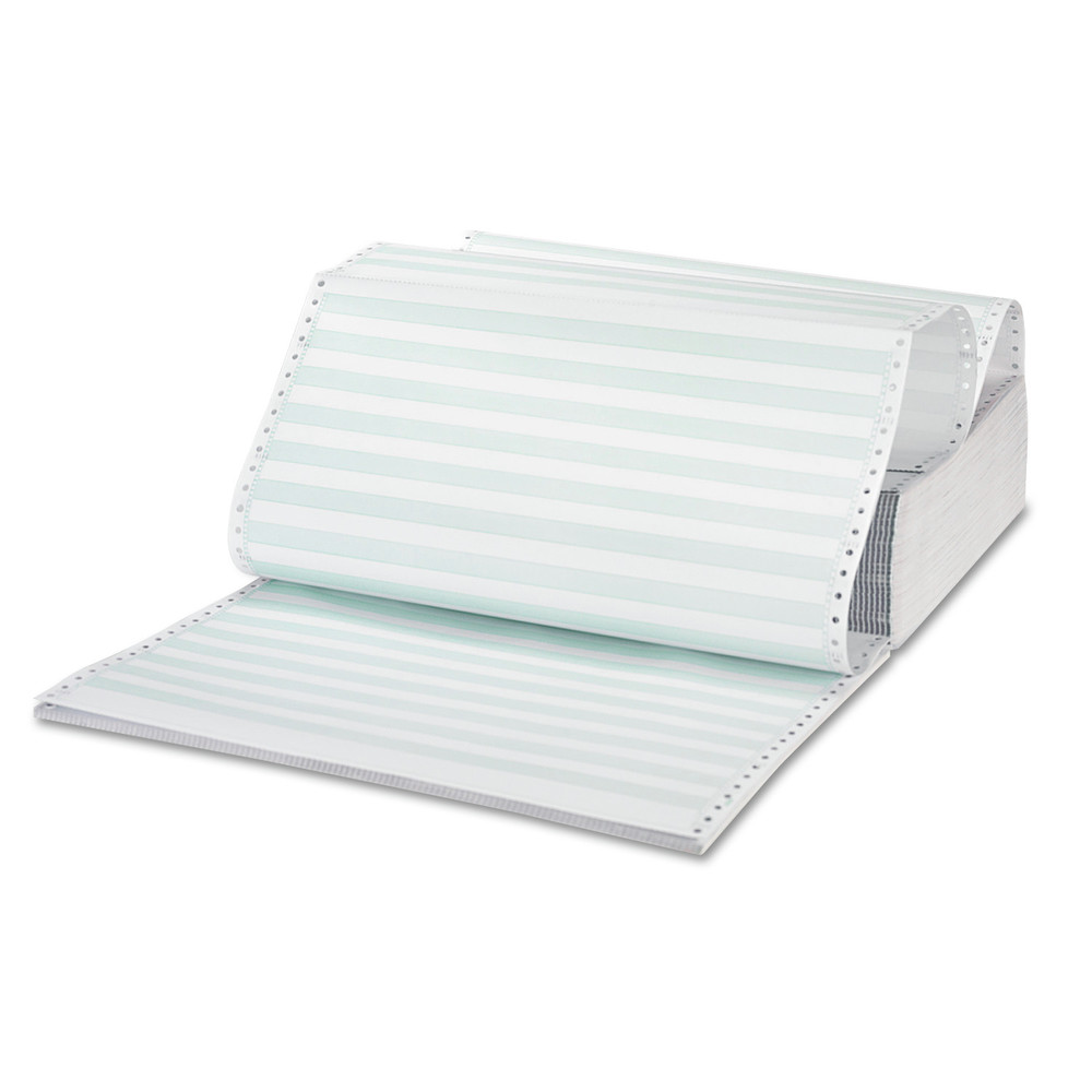 Universal Studios UNV15754 Green Bar Computer Paper, Perforated 3-Part ...