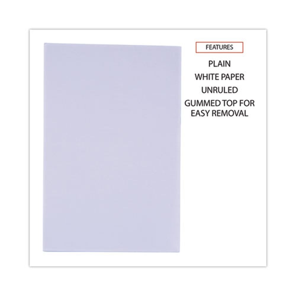 Universal 35624 4 in. x 6 in. Unruled Bulk Scratch Pads - White (120 ...